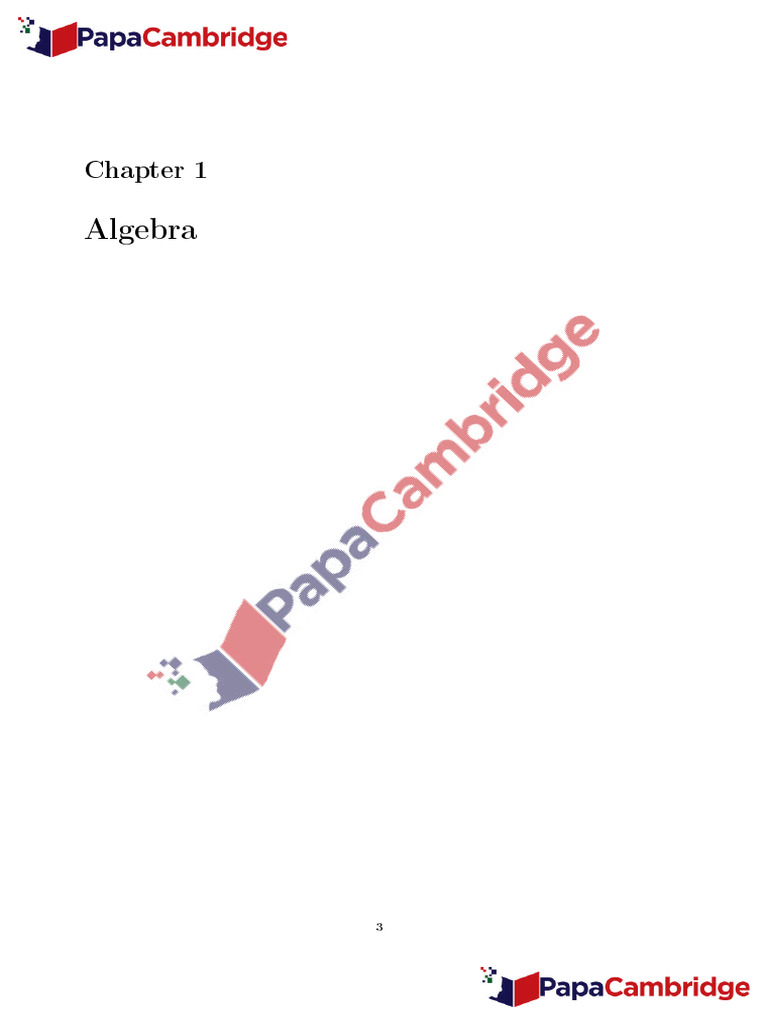 Maths 9709 Paper 3 - Algebra (2-11) | PDF
