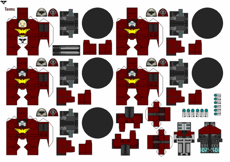 Papercraft Warhammer 40K Space Marine 2 Bloodravens | PDF