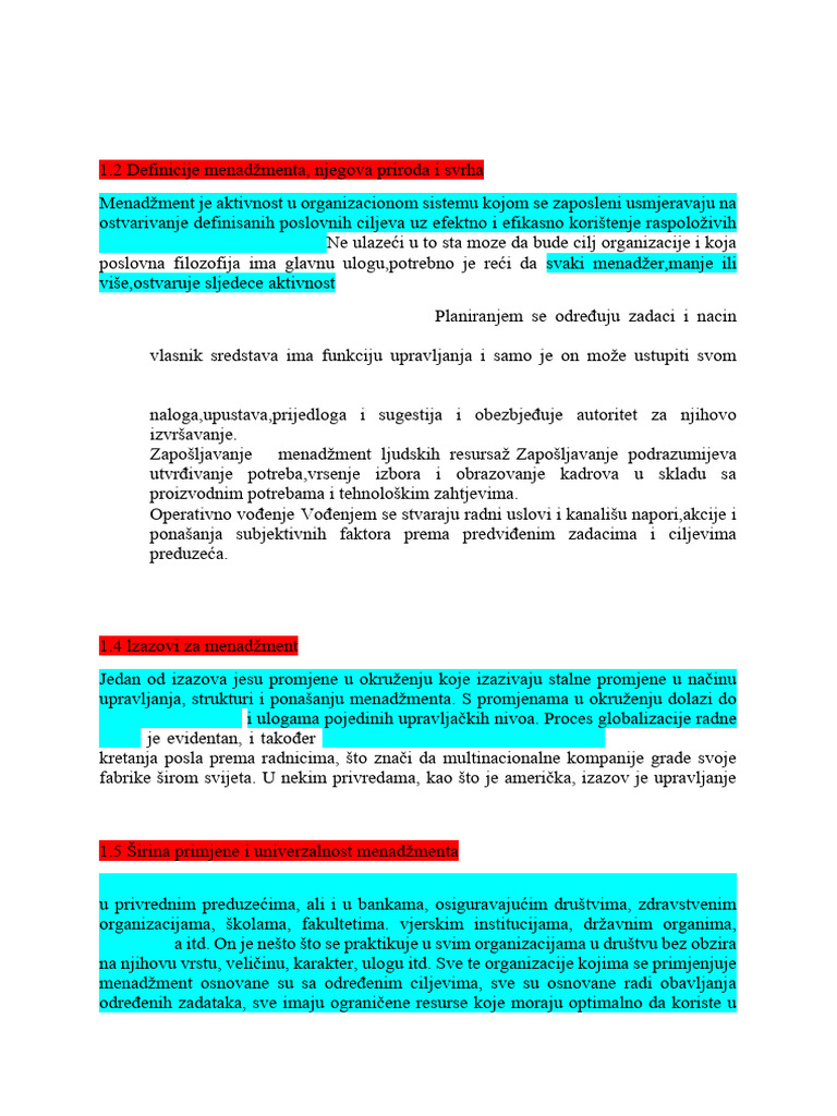 Usmeni Menadzment Final | PDF