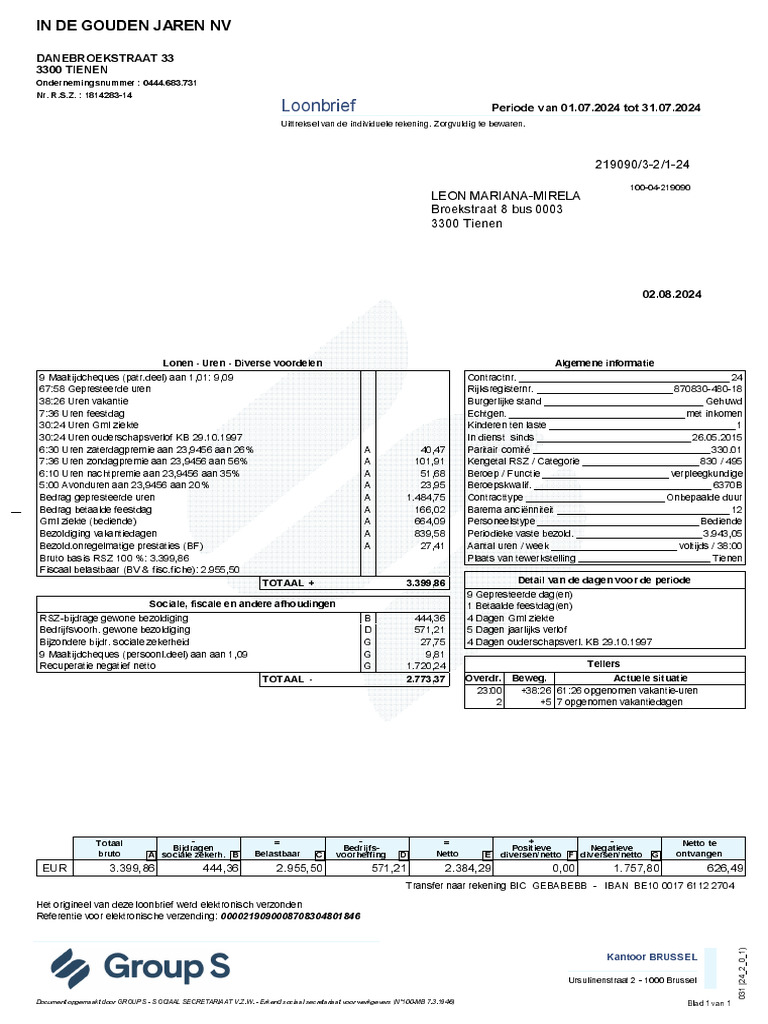 Loonbrief | PDF
