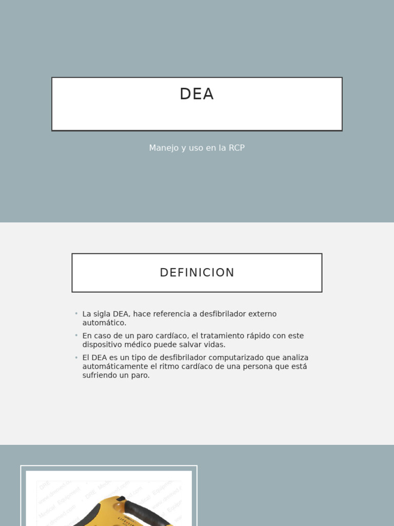Uso del DEA en RCP: Guía Rápida | PDF | Reanimación cardiopulmonar ...