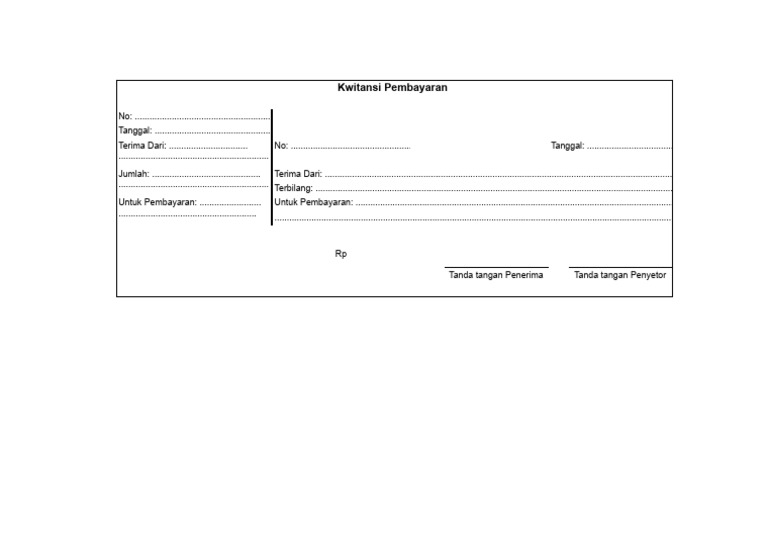 Template Kwitansi | PDF