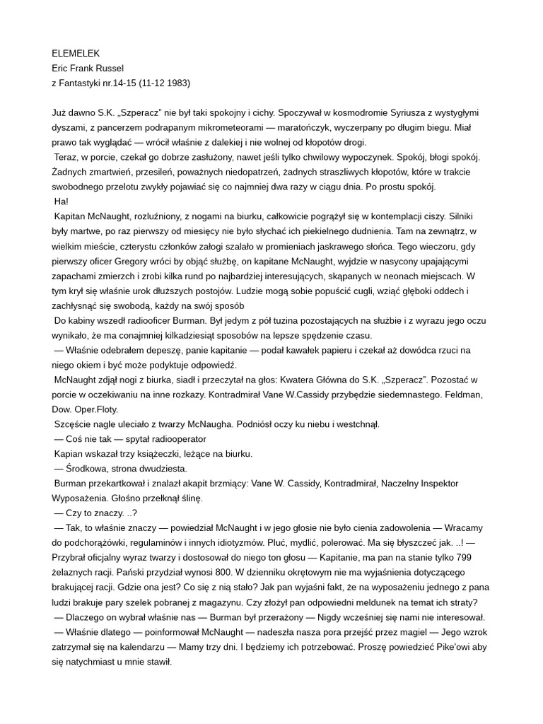 Russell Elemelek (Pipok) | PDF