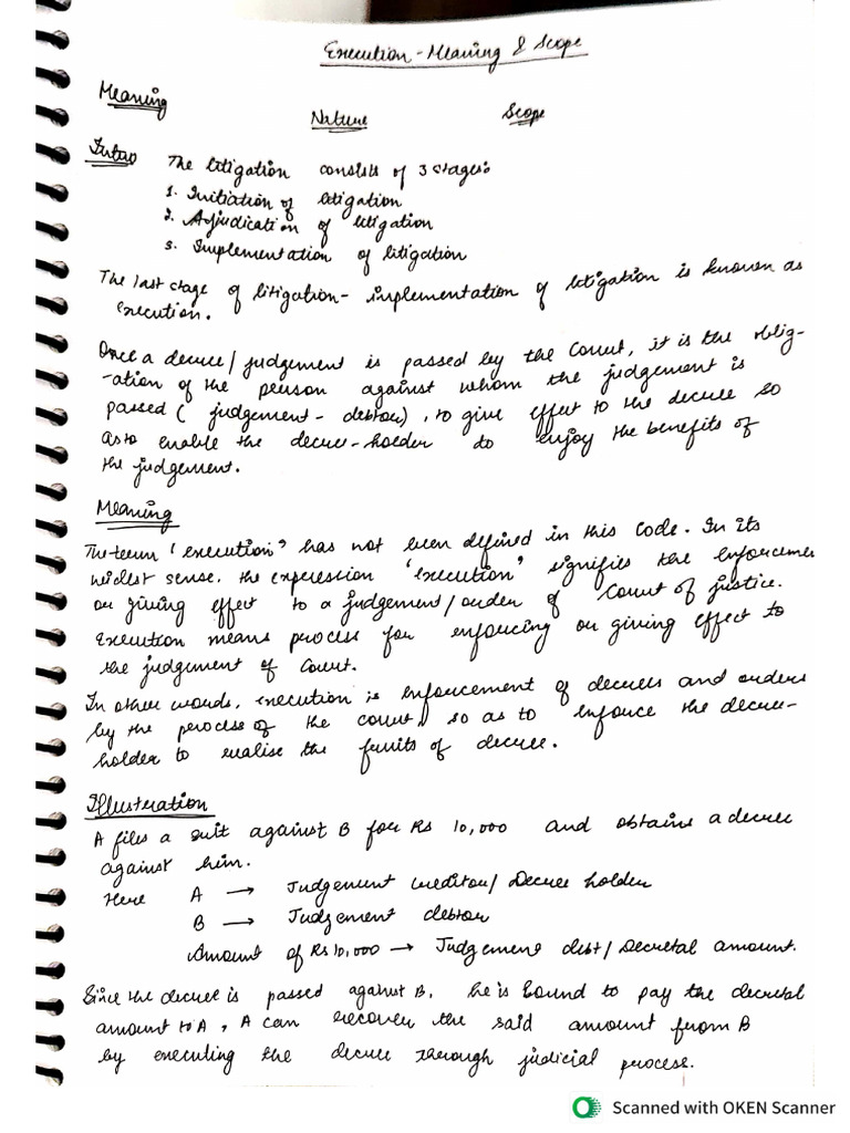 Meaning Scope and Application For Execution | PDF