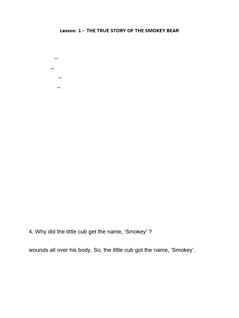 Smokey Bear: The True Story Explained | PDF