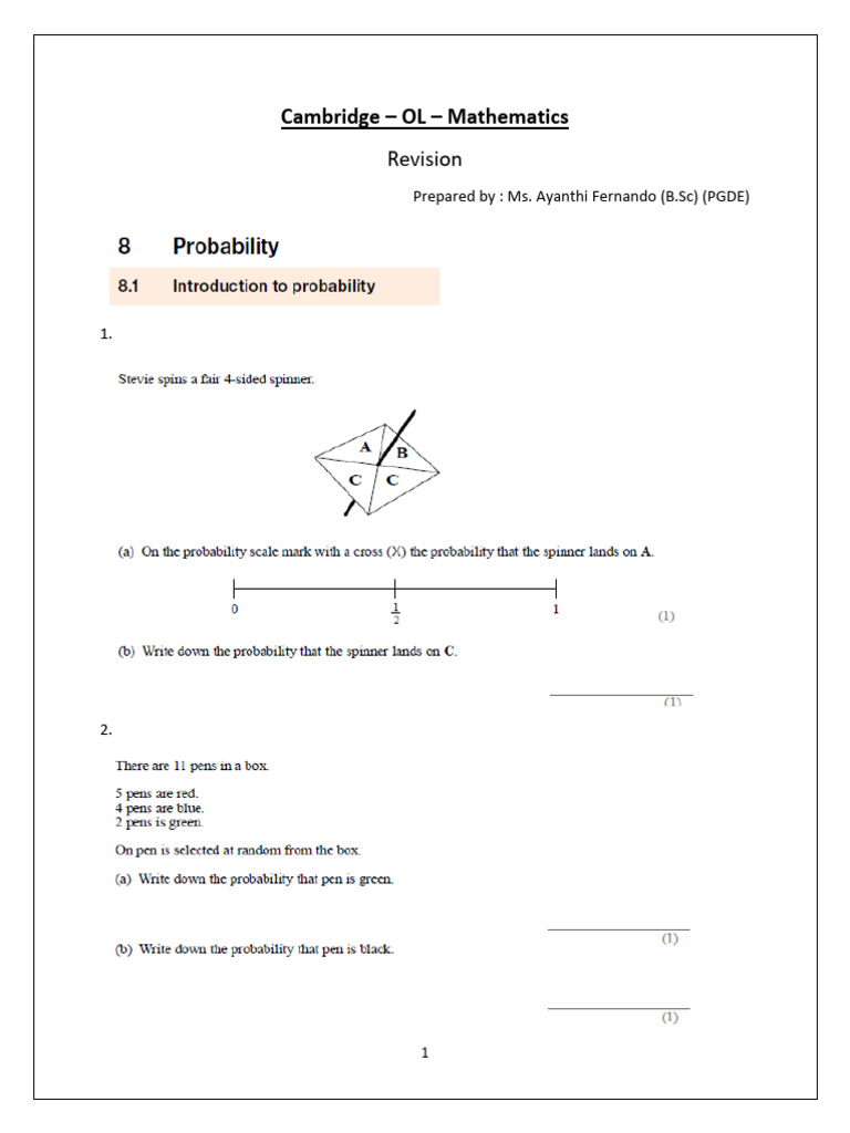 Maths Probability | PDF