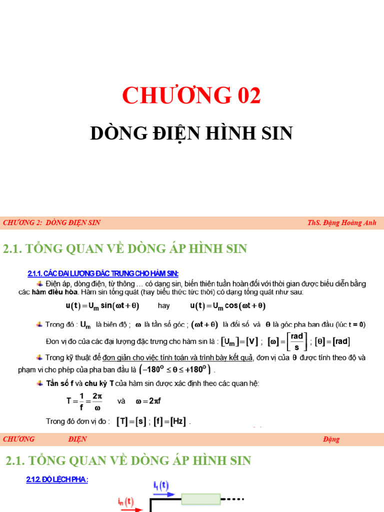 CHƯƠNG 2 - DÒNG ĐIỆN SIN | PDF