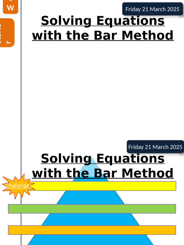 2a Solving Equations Bar Method | PDF | Equations | Mathematics