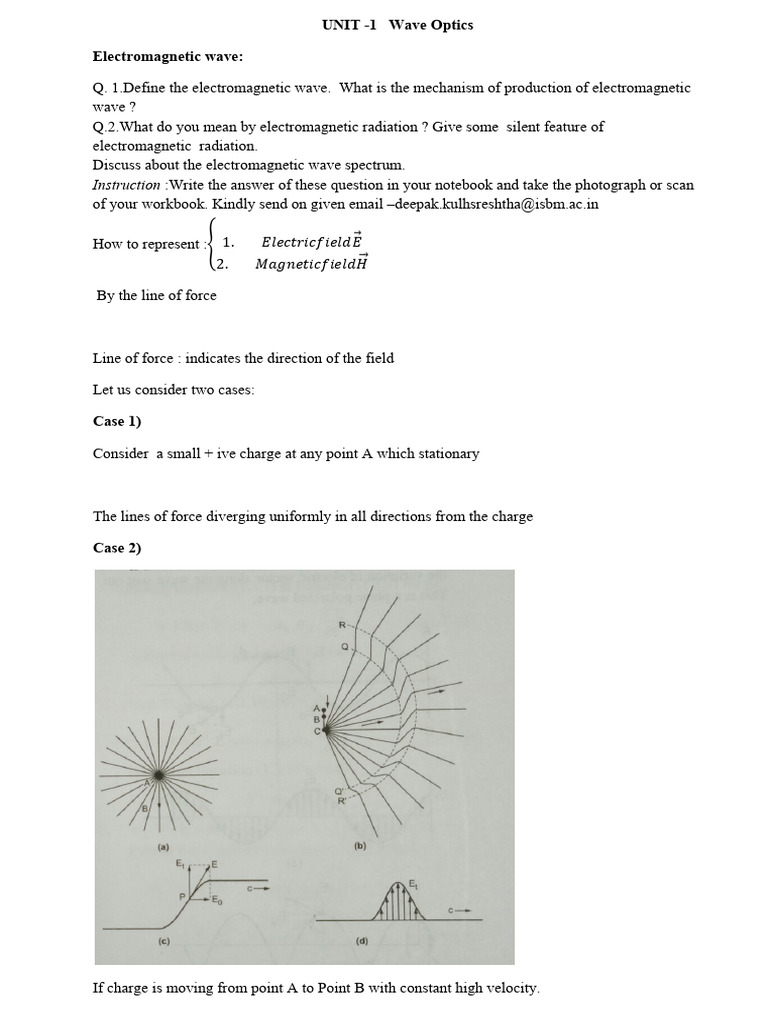 Unit 1 Wave Optics Complete | PDF | Electromagnetic Radiation ...