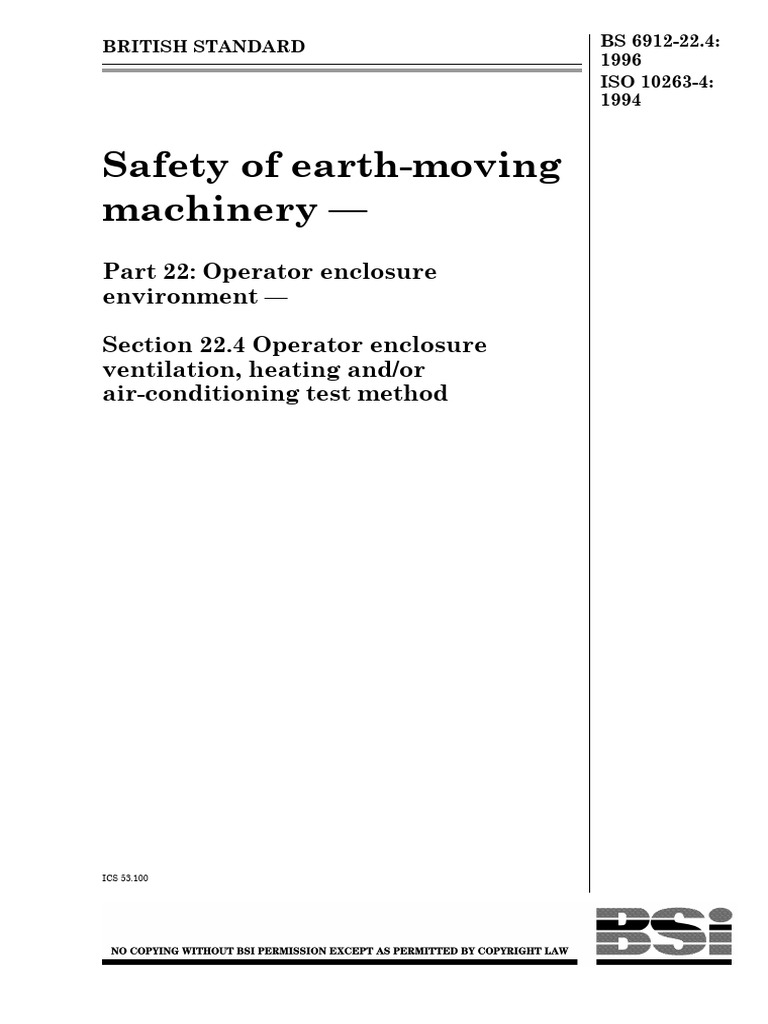 BS 06912-22.4-1996 (1999) Iso 10263-4-1994 | PDF | Air Conditioning | Accuracy And Precision
