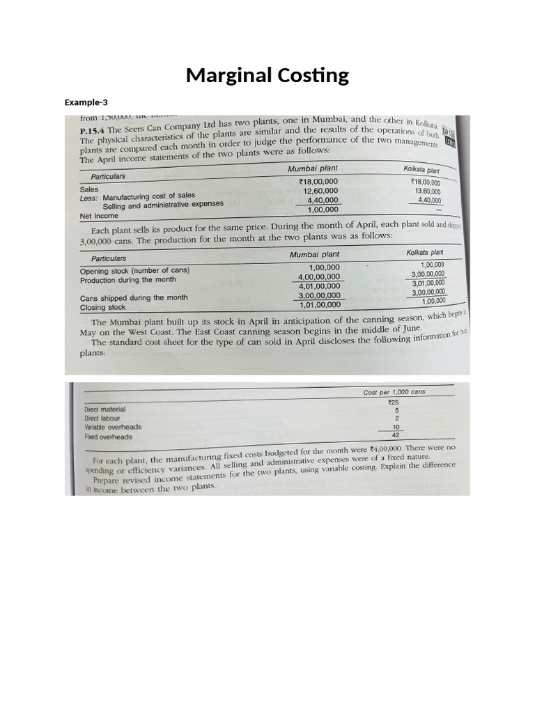3. Marginal Costing (Contd.) | PDF