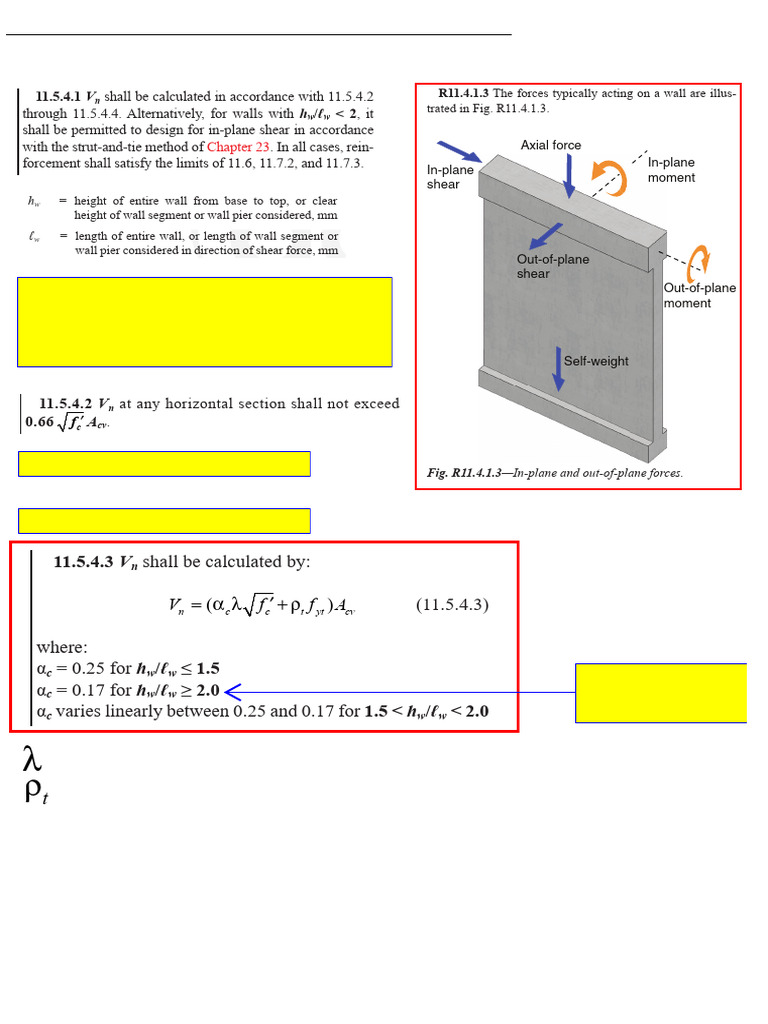 In-Plane vs Out-of-Plane Shear Design | PDF