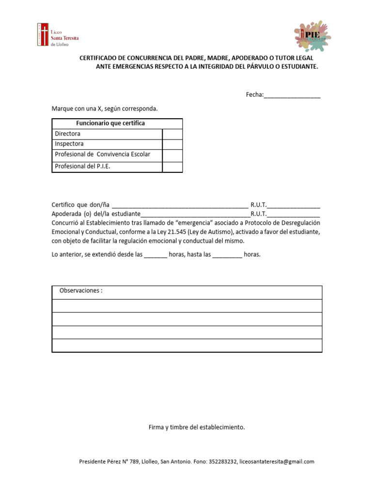 Certificado de Concurrencia Del Apoderado | PDF