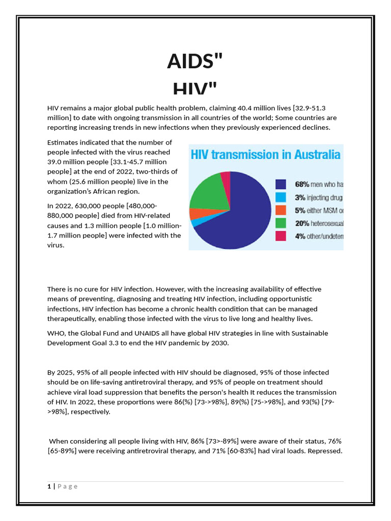 Global HIV Overview and Management Strategies | PDF | Hiv/Aids | Hiv