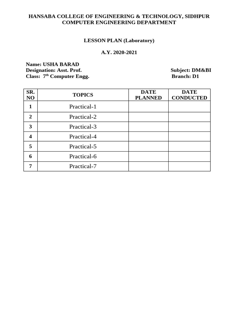 Lab Planning Ulb | PDF