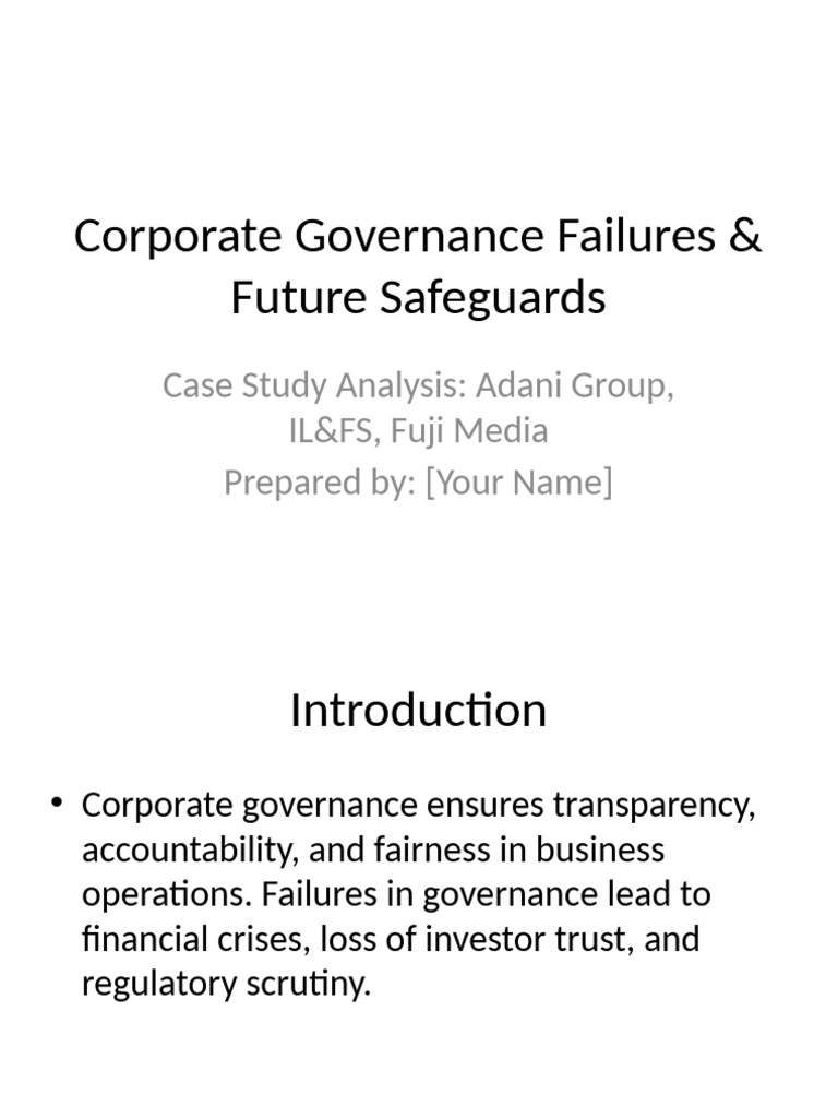 Corporate Governance Failures & Solutions | PDF