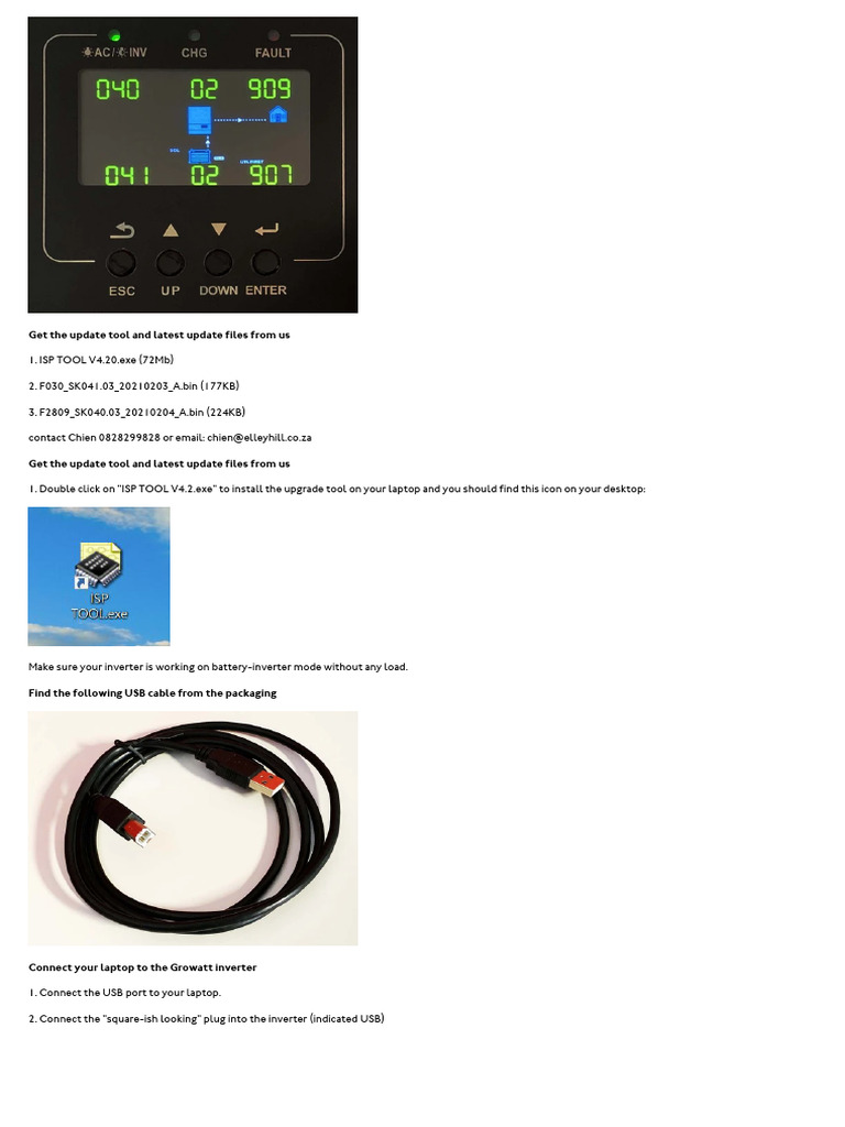 Growatt SPF5000ES Firmware Upgrade - Elleyhillpower | PDF | Usb ...