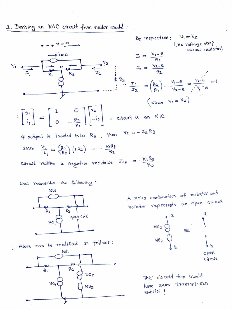Derivation of Transistor Circuits From Nullator-Norator Models | PDF ...