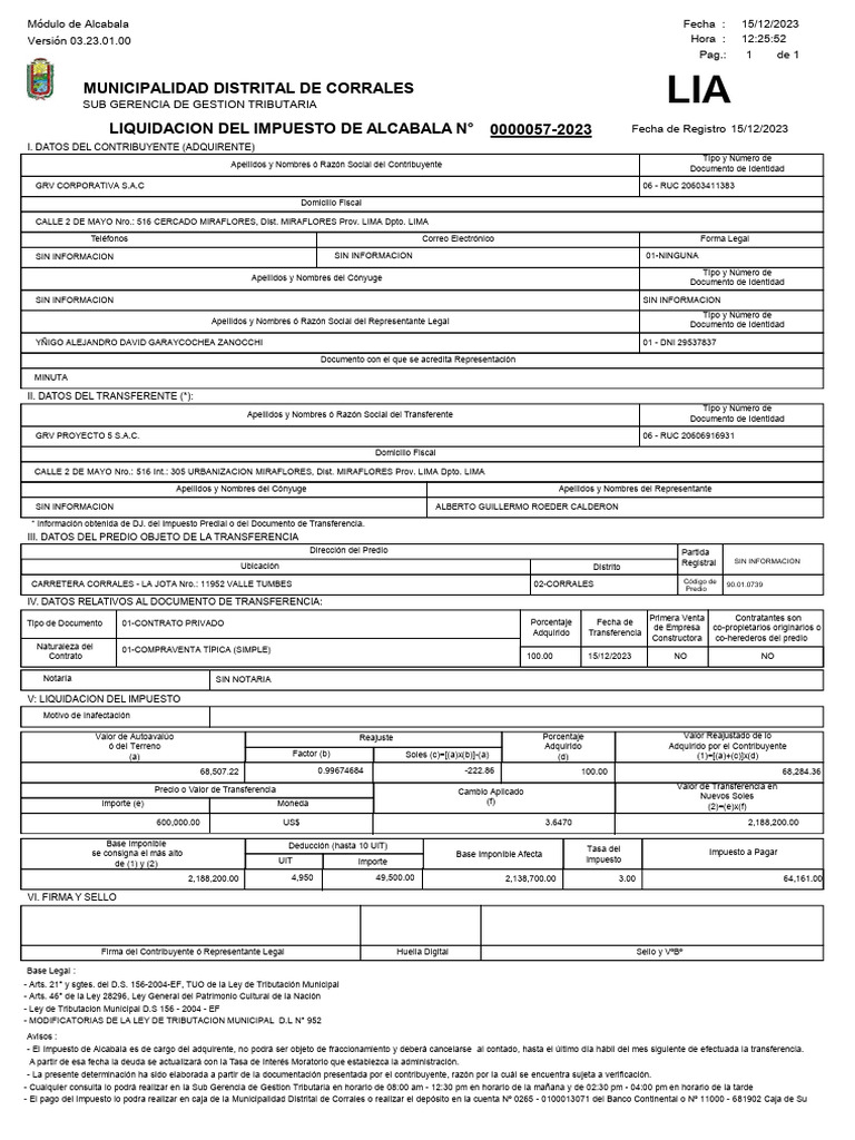 alcabala_anexo01.frx_GRV | PDF | Impuestos | Economias