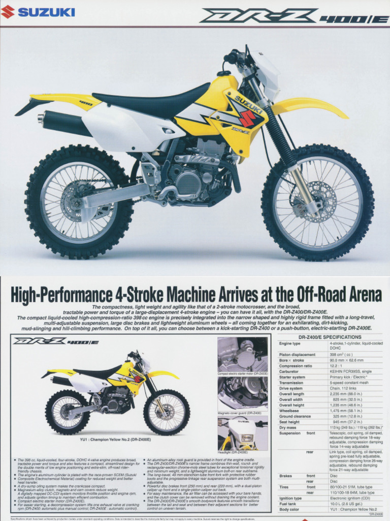 DRZ 400 e 2003 Brochure | PDF