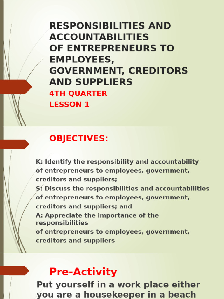 Business Ethics Lesson 1 Quarter 2 for Students (1) | PDF | Employment ...