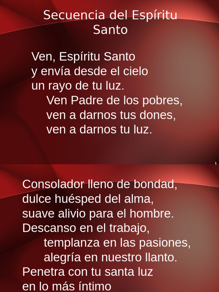 Secuencia Del Espiritu Santo | PDF