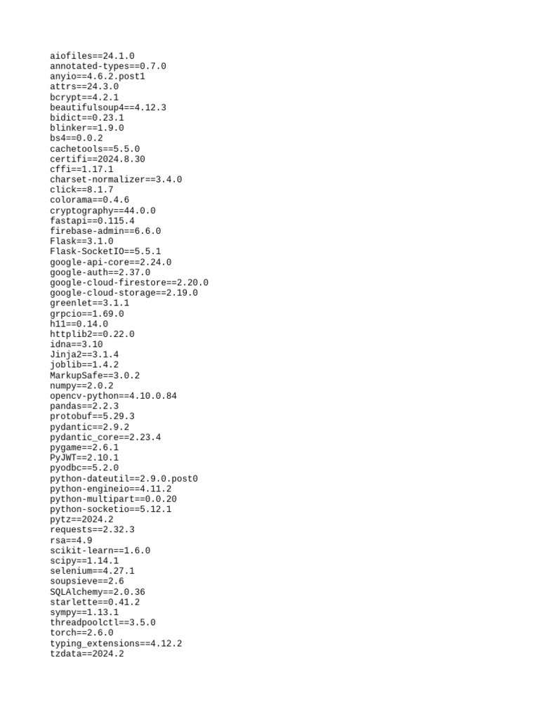 Python Package Dependencies List | PDF