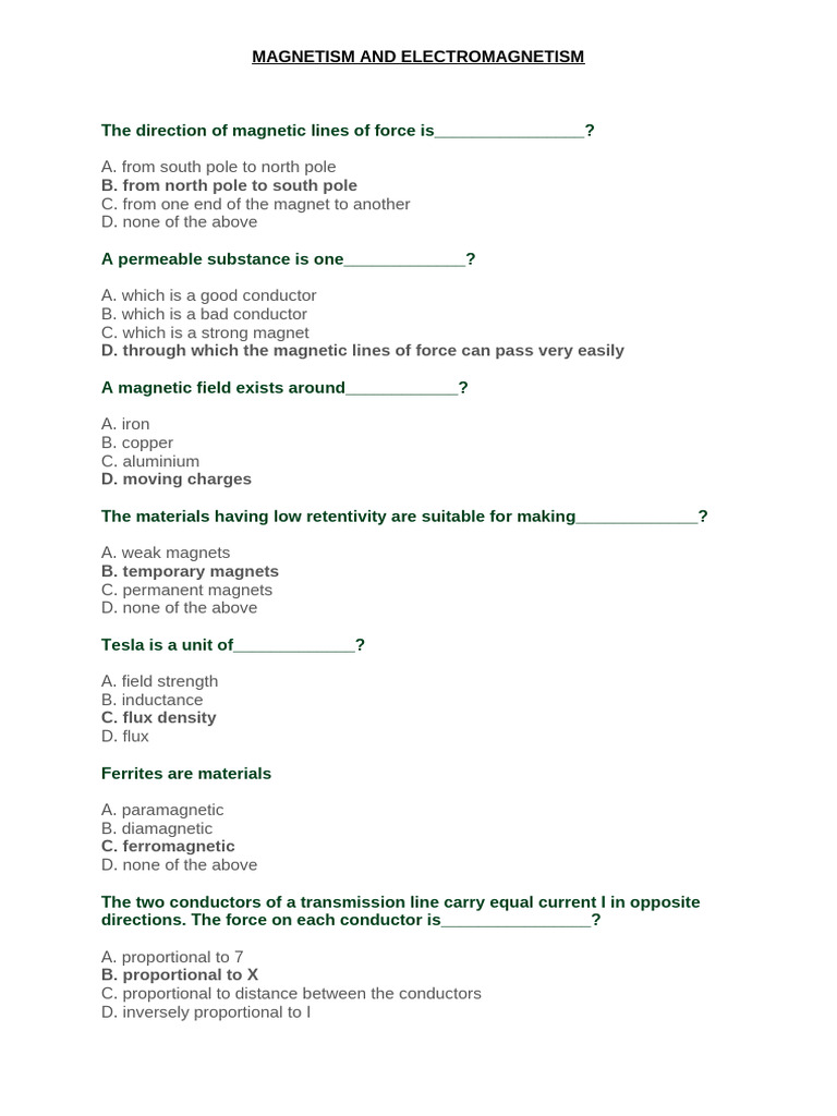 Magnetism and Electromagnetism | PDF | Magnetic Field | Magnetism