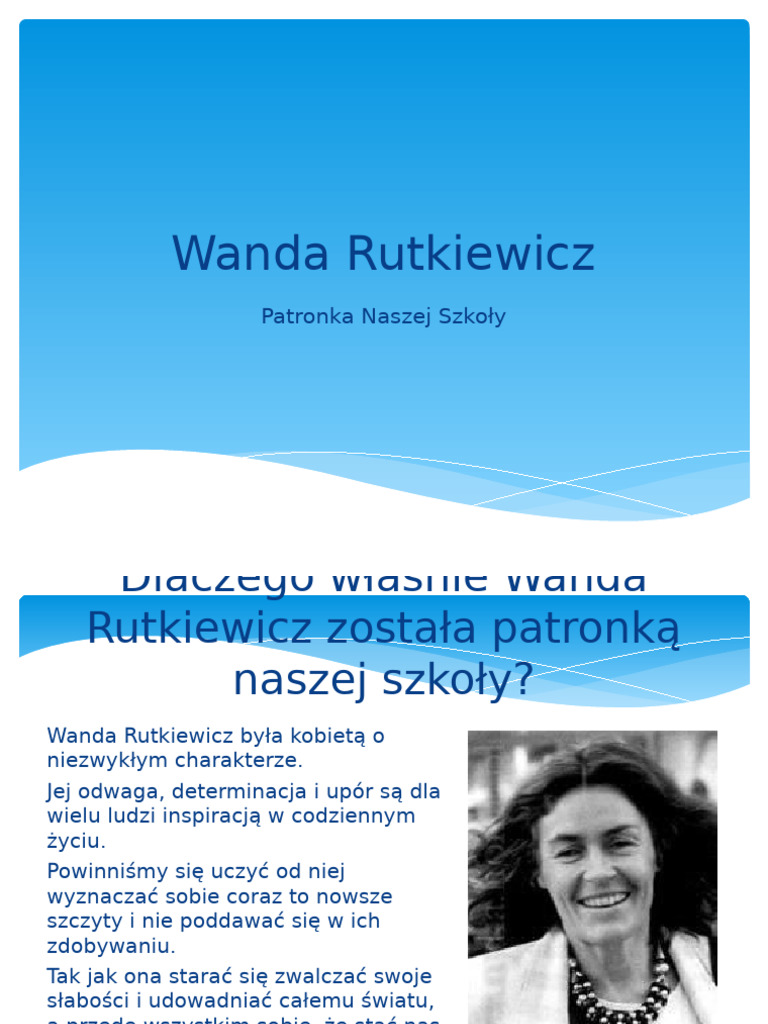 Wanda Rutkiewicz Prezentacja | PDF
