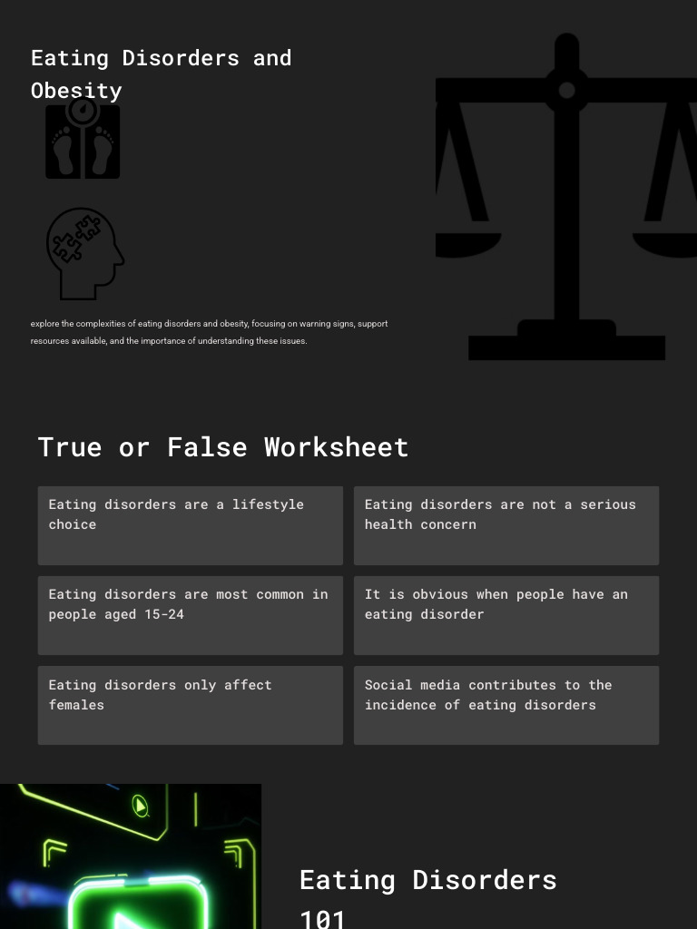 Lesson 2 Eating Disorder and Obesity | PDF | Eating Disorder | Obesity