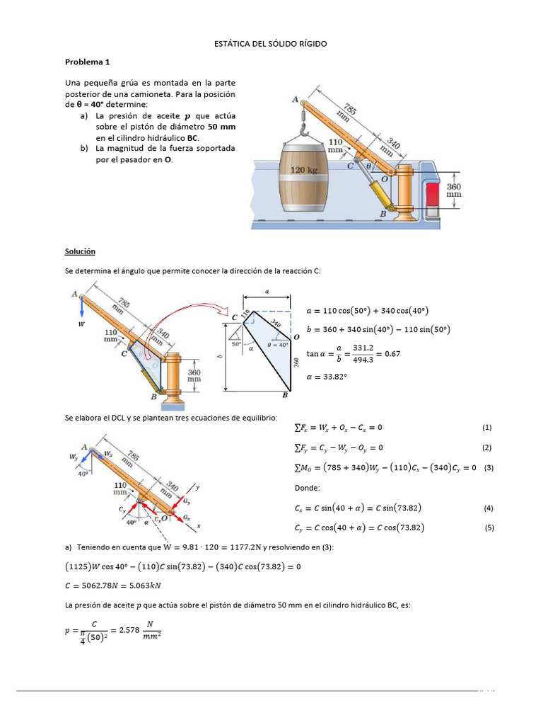 04-estatica-del-solido-rigido_compress | PDF | Ecuaciones | Fuerza