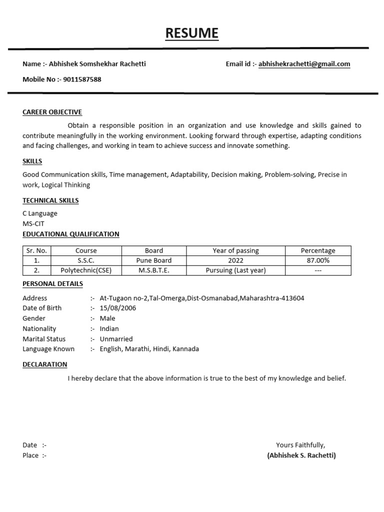 Abhi Resume 1 | PDF