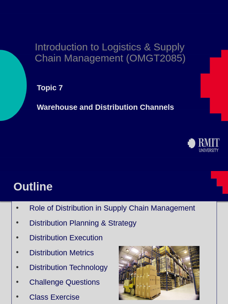 Topic 08 - Warehouse and Distribution Channels | PDF | Warehouse | Supply Chain Management
