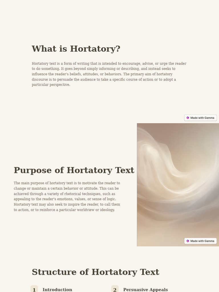 What Is Hortatory | PDF