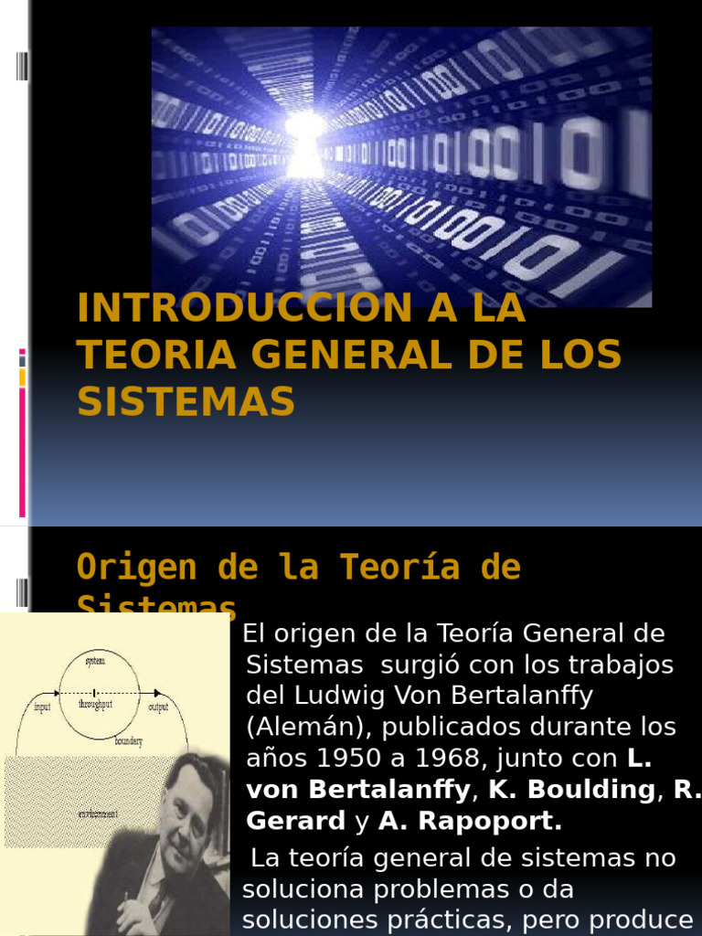 Introduccion A La Teoria General de Los Sistemas | PDF | Sistema | Teoría de sistemas