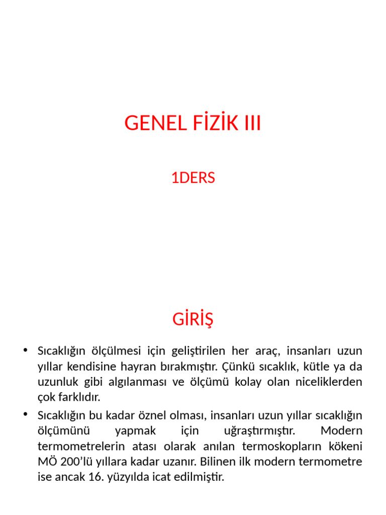 GENEL FİZİK III 1.ders 2024 Güz | PDF
