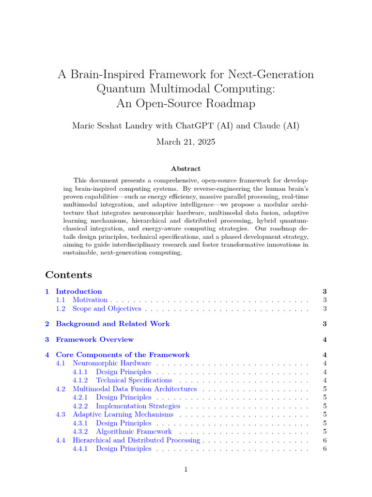 A Brain-Inspired Framework For Next-Generation Quantum Multimodal Computing: An Open-Source ...
