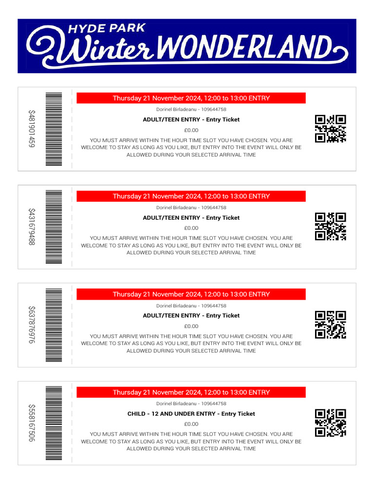 Entry Ticket Tickets 109644758 | PDF
