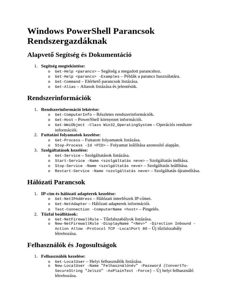 PowerShell Programozás | PDF