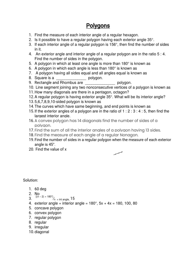 Class 8 Polygons | PDF
