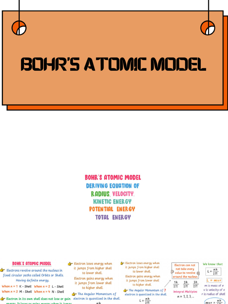 BOHR'S Atomic Model | PDF