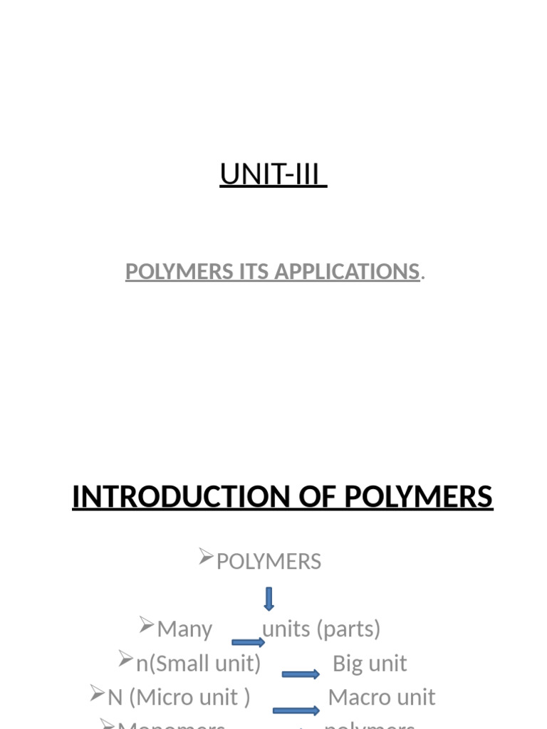 UNIT-III Polymer | PDF