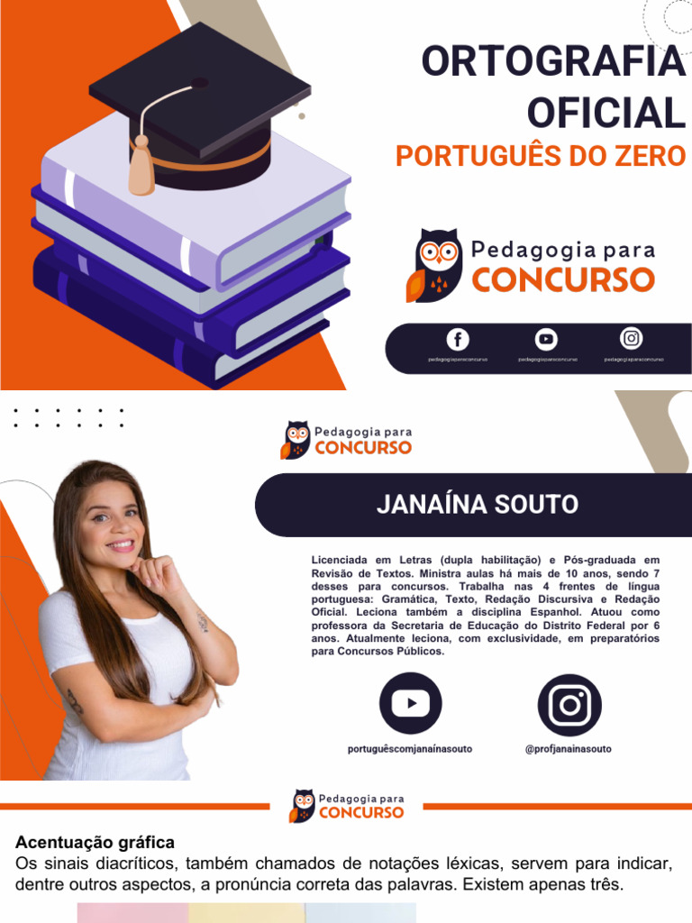 (0805) Slides Aula01 Ortografia Oficial Portugues Do Zero | PDF ...