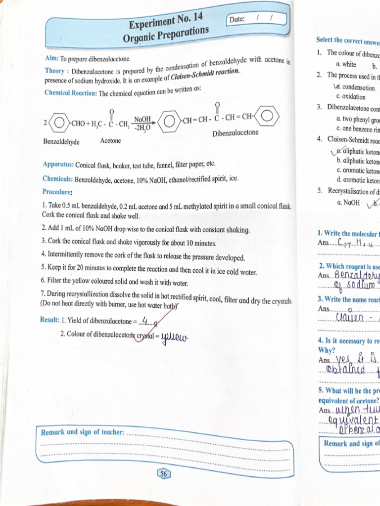 Chemistry Practical No 14 | PDF