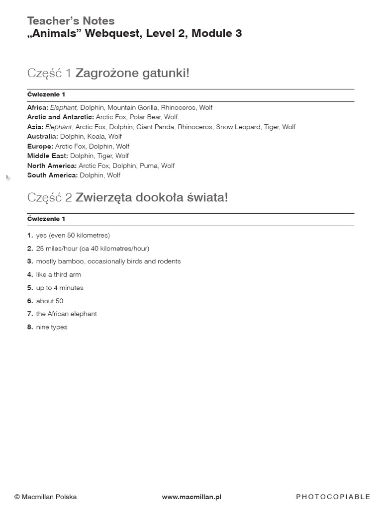 TN Animals Webquest | PDF