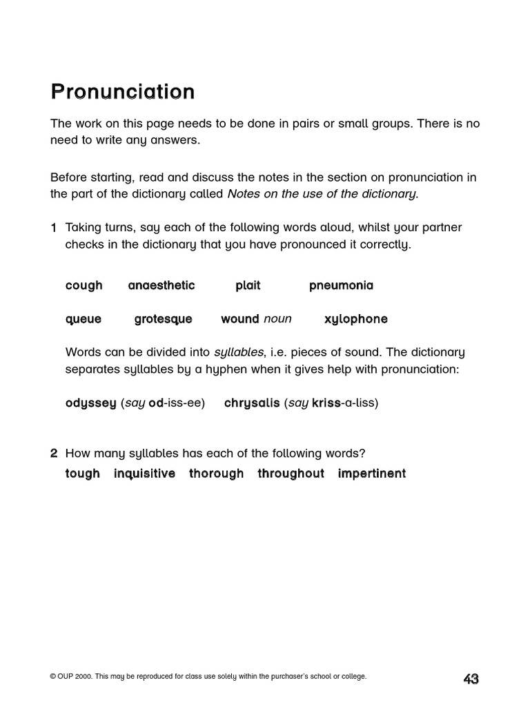 pronunciation | PDF
