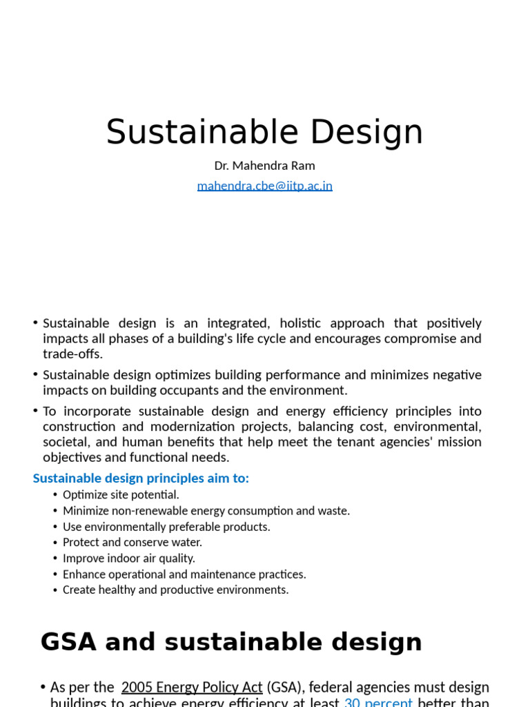 Sustainable Design | PDF | Sustainable Design | Natural Environment