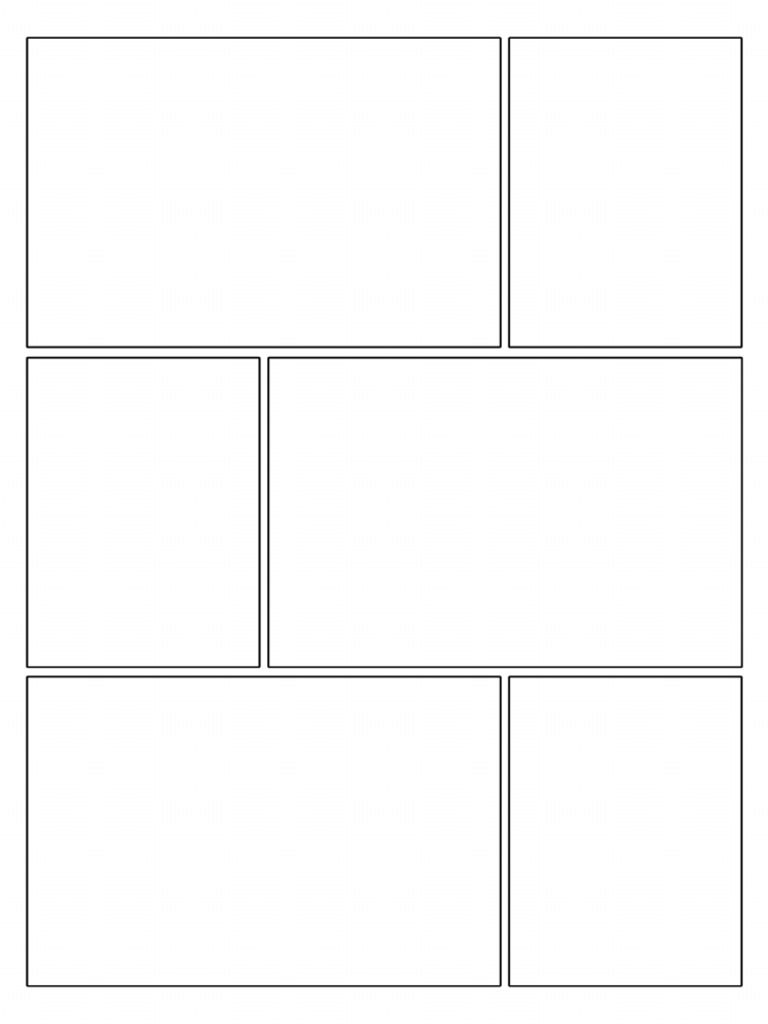 Comic Strip Template 6 Panels | PDF