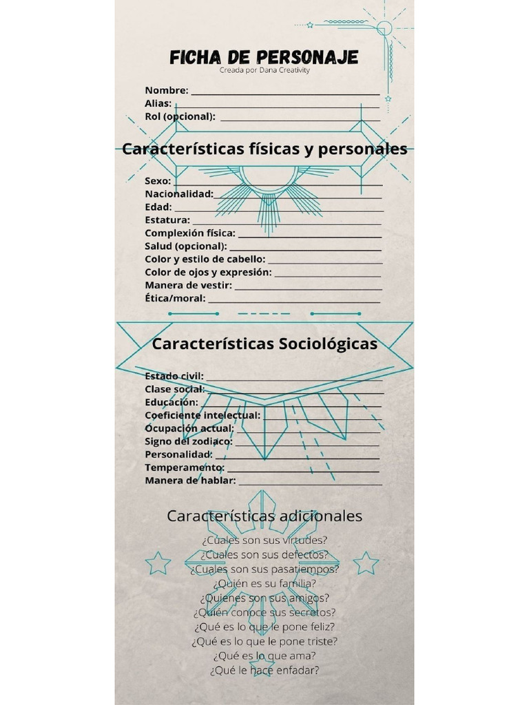 Fichas de Personajes | PDF