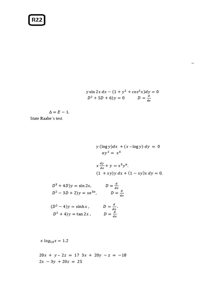 Differential Equations Exam Paper 2023 | PDF | Equations | Mathematics ...